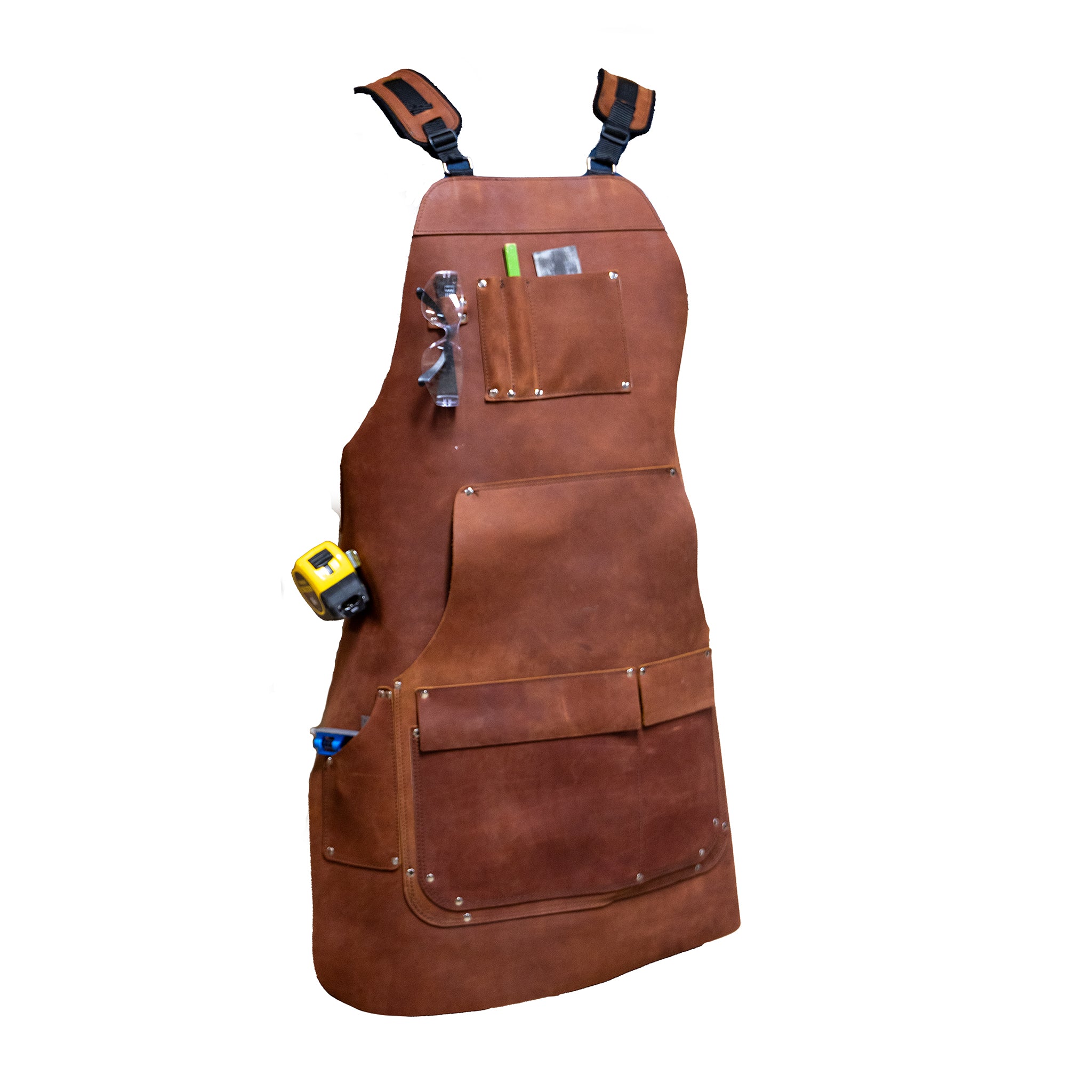 Leather Woodworkers Apron | Premium Full-Grain Leather Workshop Apron ...
